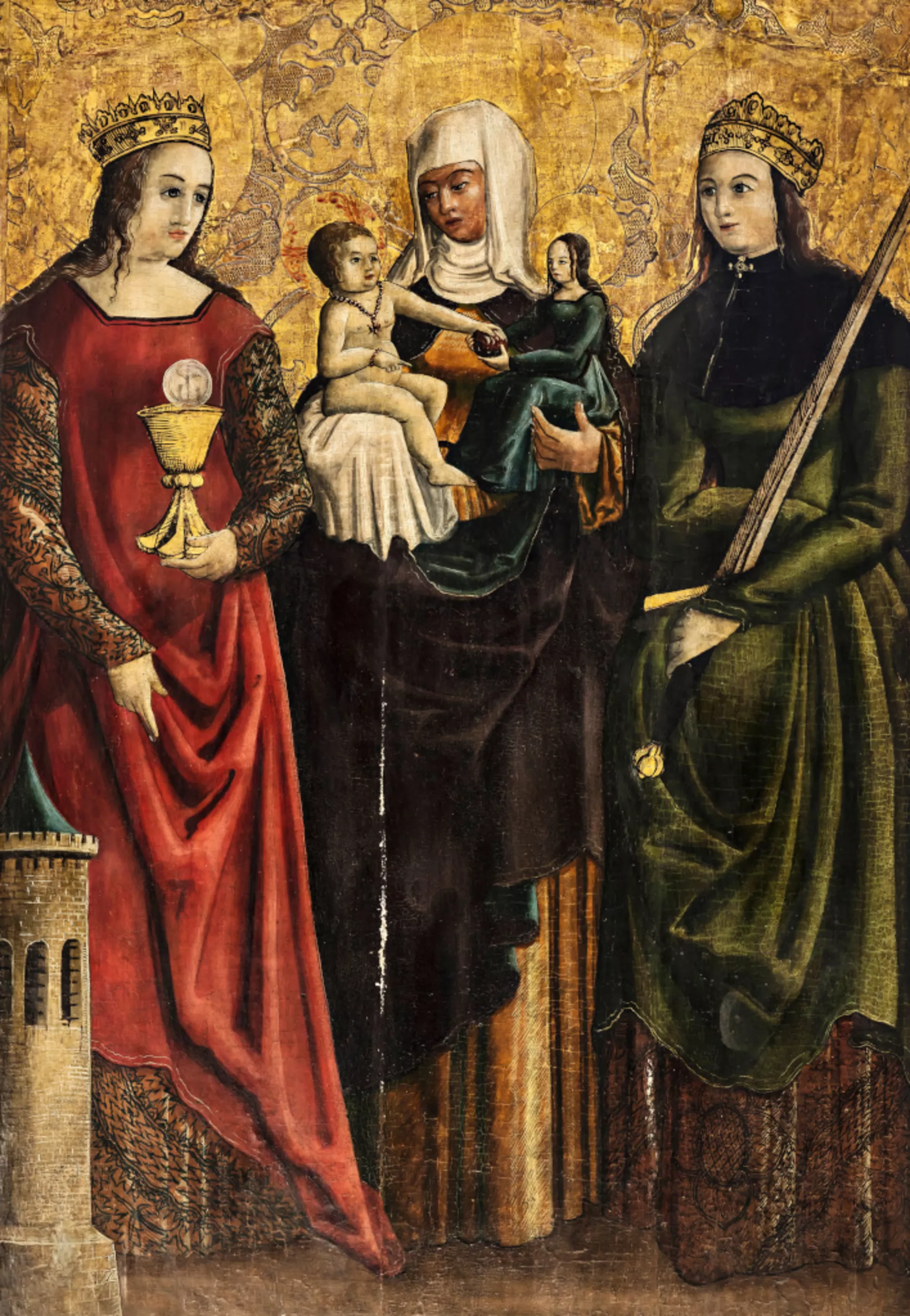 Die heiligen Barbara, Anna selbdritt, und Katharina - Kunstmuseum Solothurn
